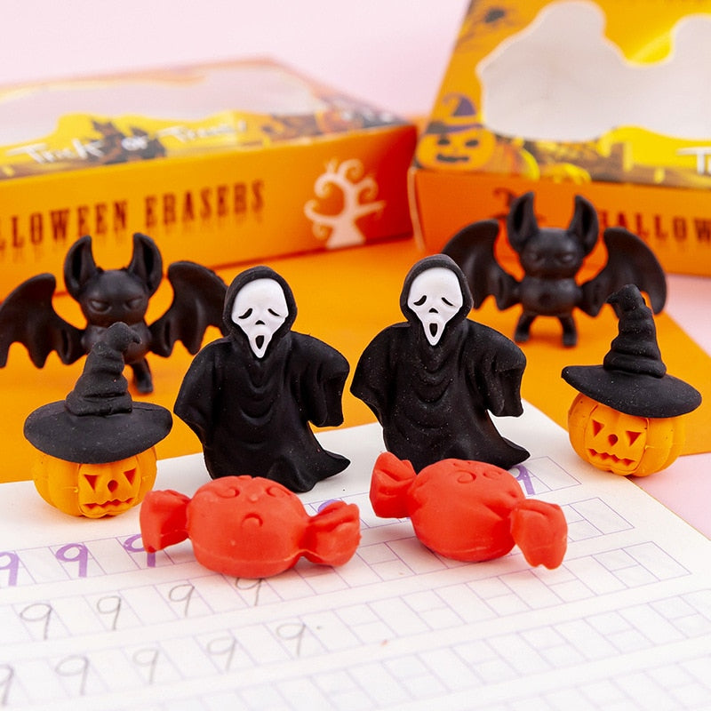 Halloween Rubber Eraser Set (4 pcs) – Original Kawaii Pen