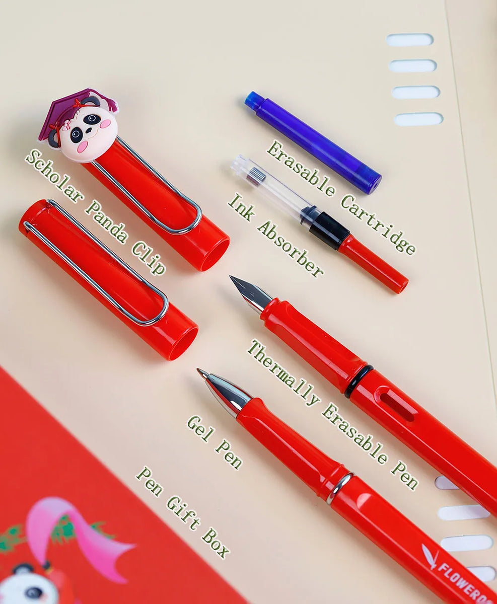 Folk Dance Panda Erasable Fountain Pen Sets – Original Kawaii Pen