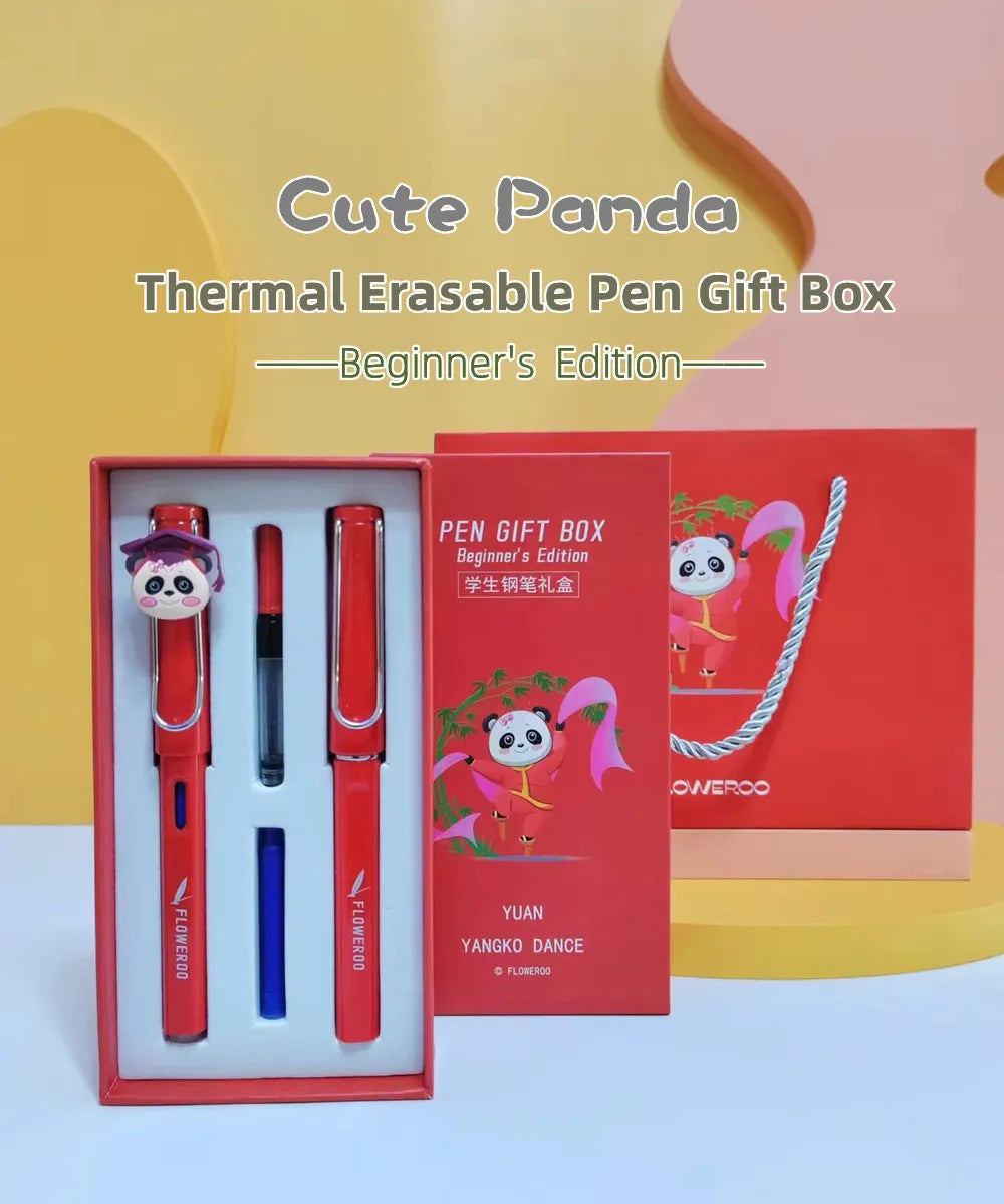 Folk Dance Panda Erasable Fountain Pen Sets – Original Kawaii Pen