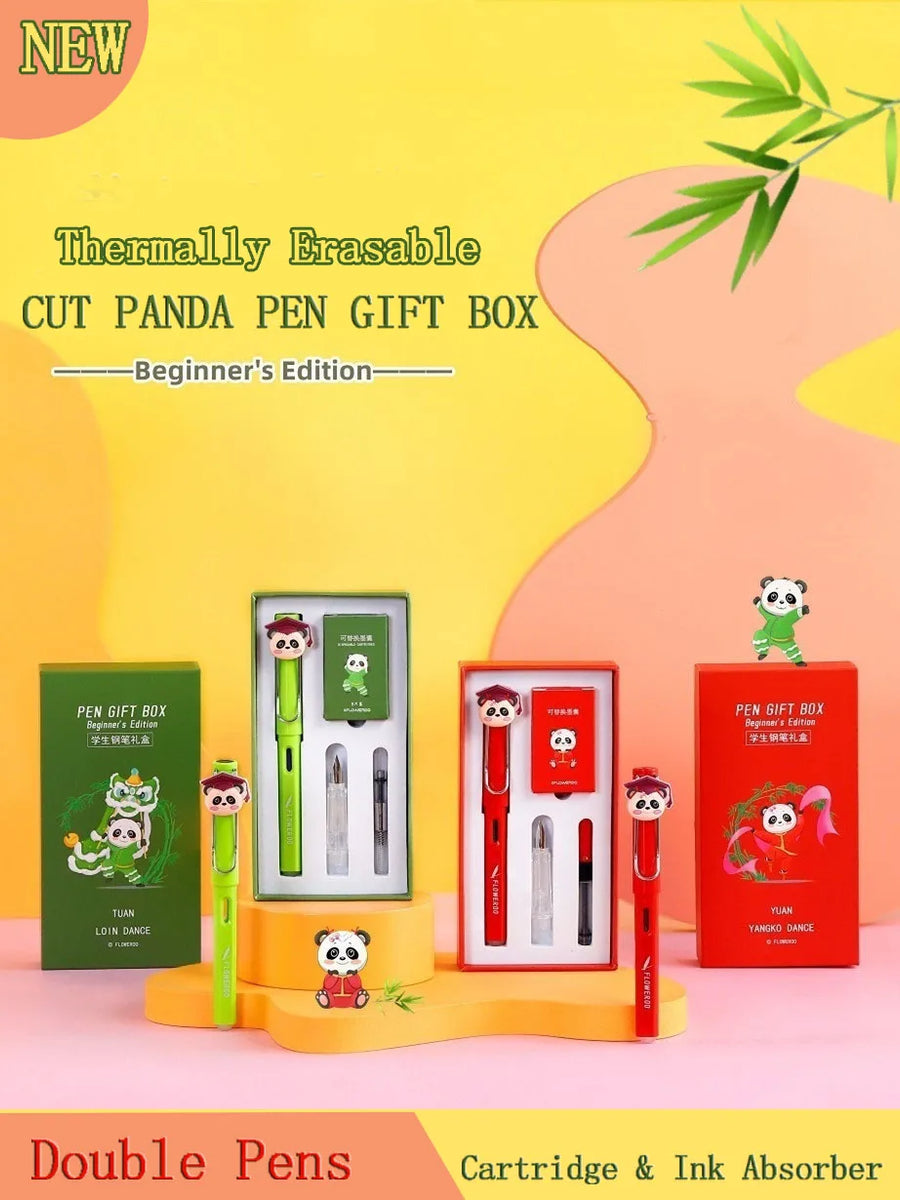 Folk Dance Panda Erasable Fountain Pen Sets – Original Kawaii Pen