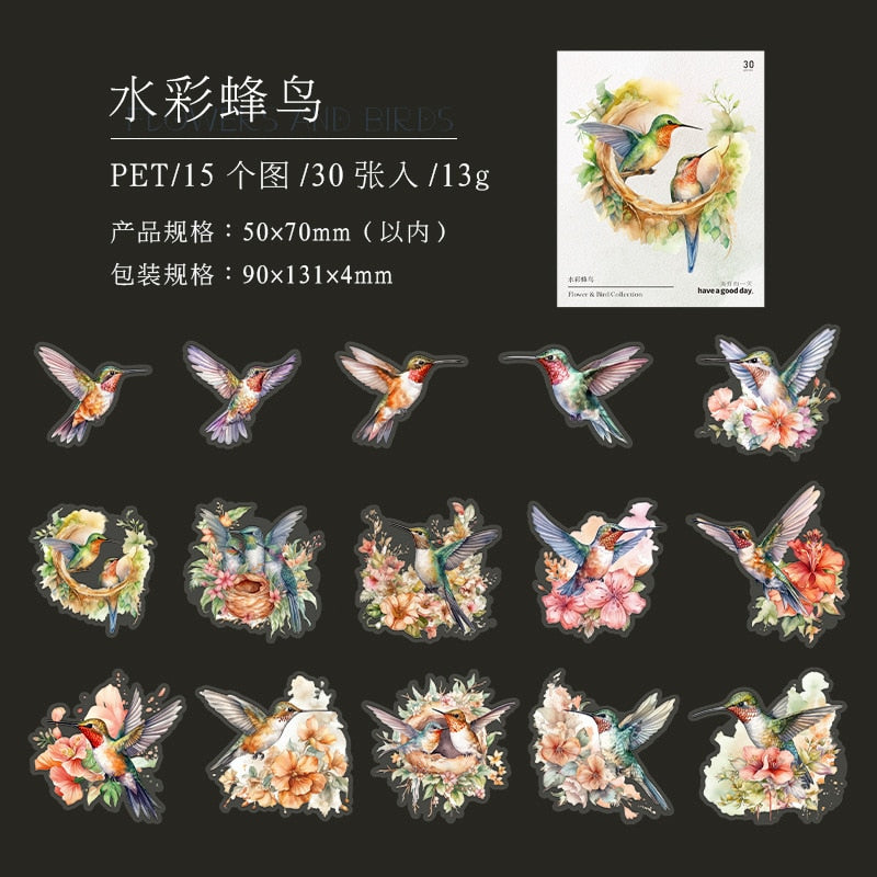 Whimsical Watercolor Wings Stickers – Original Kawaii Pen