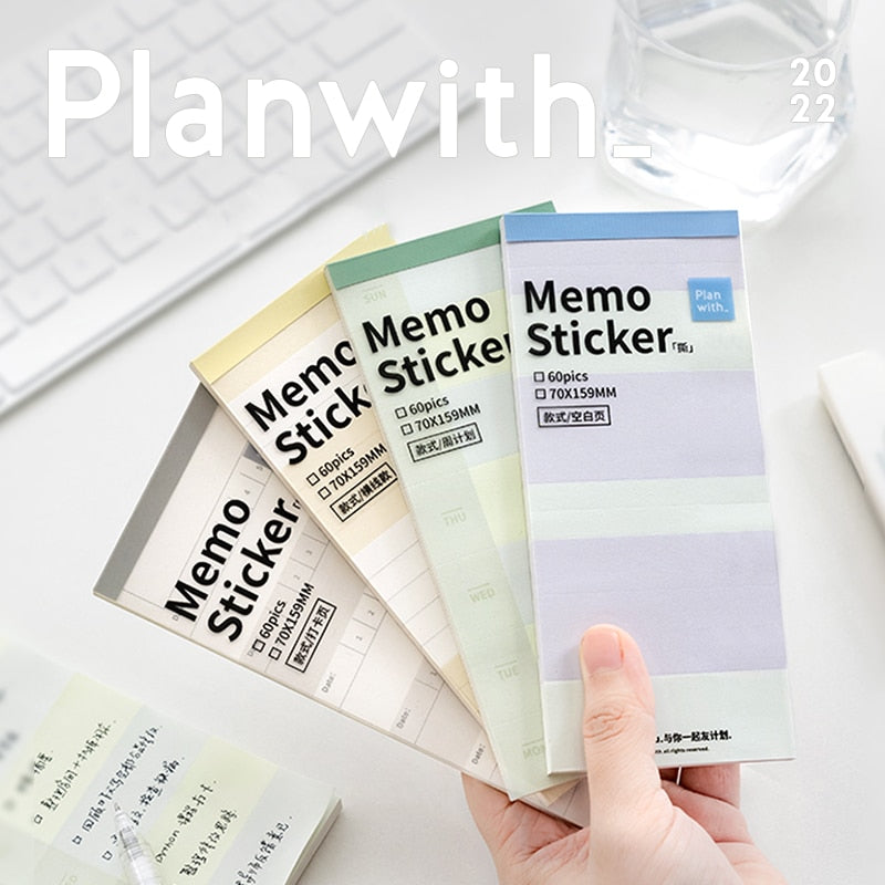 Plan with Memo Sticker Series Memo Pads – Original Kawaii Pen